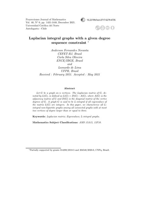 Pdf Laplacian Integral Graphs With A Given Degree Sequence Constraint