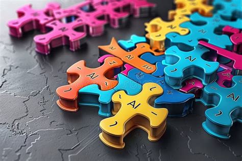 Ai Themed Jigsaw Puzzle Pieces Representing Innovation And Creativity In Technology Stock