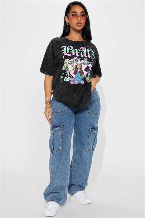 Girl Gang Bratz Graphic Tee Black Wash Fashion Nova