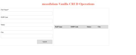 Github Measifalam Vanilla Crud Vanilla Crud Is A Create Replace Update Delete Operation