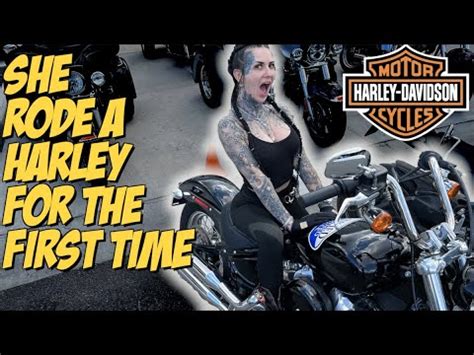 Her Very First Time Riding A HARLEY DAVIDSON YouTube