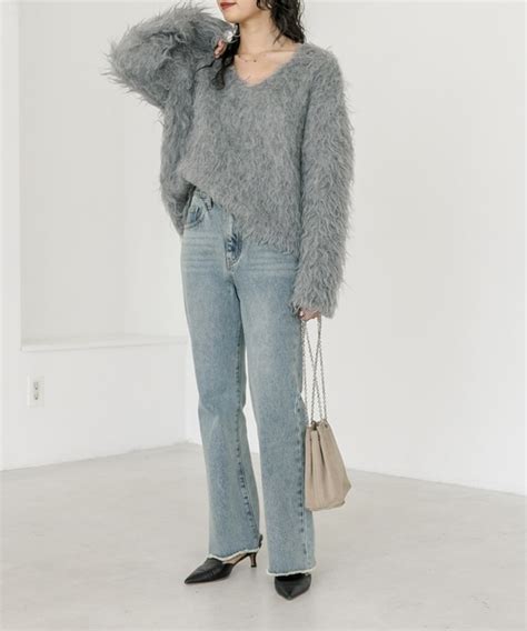 RIVE DROITEリヴドロワの低身長サイズあり MONN フレアデニムデニムパンツ WEAR