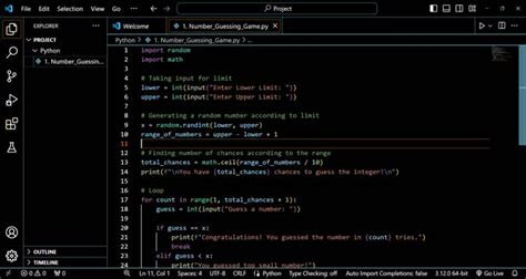 Starting My Python Project With Number Guessing Game Drish Thareja