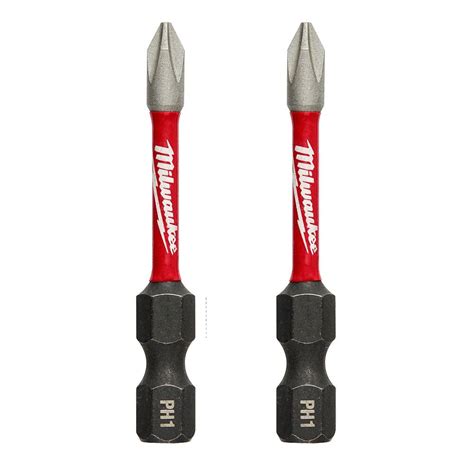 Milwaukee Tool SHOCKWAVE Impact Duty 2 in. Phillips #1 Alloy Steel ...