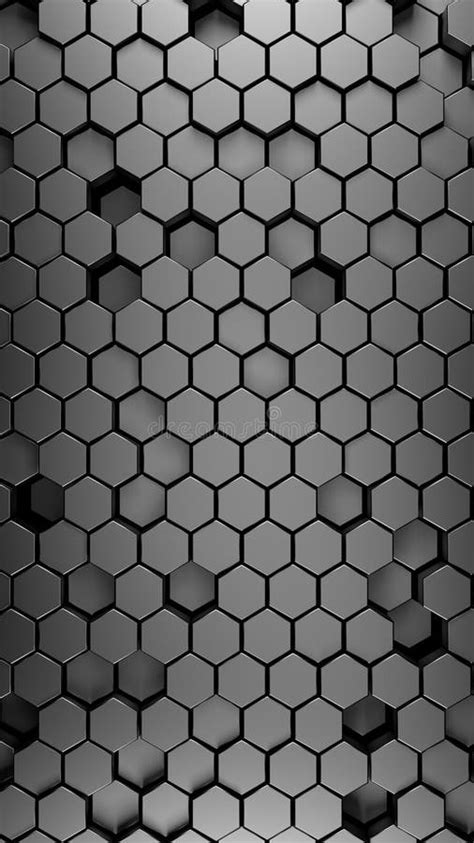 steel polished black metallic hexagonal abstract 3d background metal
