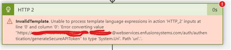 Azure Logic App Added Workflow Component Getting An Uri Error Stack Overflow