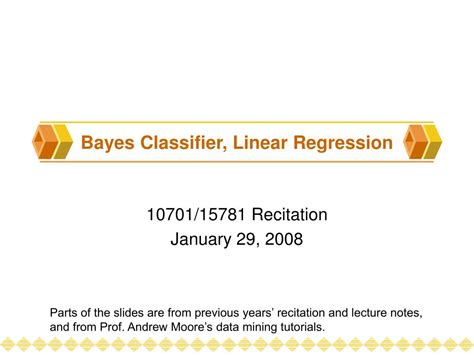 Ppt Bayes Classifier Linear Regression Powerpoint Presentation Free Download Id 746438