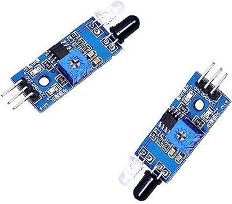 Easy Electronics 2 Pc Ir Proximity Sensor For Line Follower And Obstacle Sensing Robots Ir