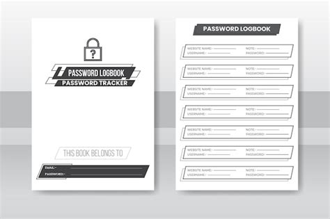 Premium Vector Social Media Passwords Tracker Or Logbook Kdp Planner