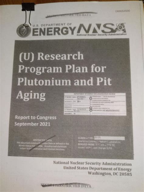 Nnsa Delays Urgent Research On Plutonium “pit” Aging Heavily Redacted