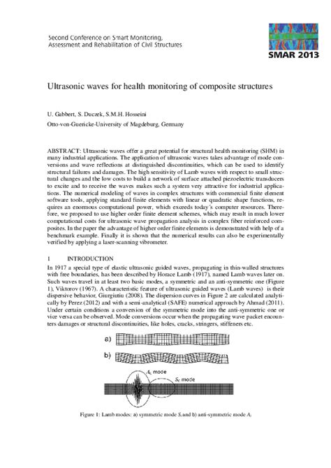 Pdf Ultrasonic Waves For Health Monitoring Of Composite Structures Ulrich Gabbert