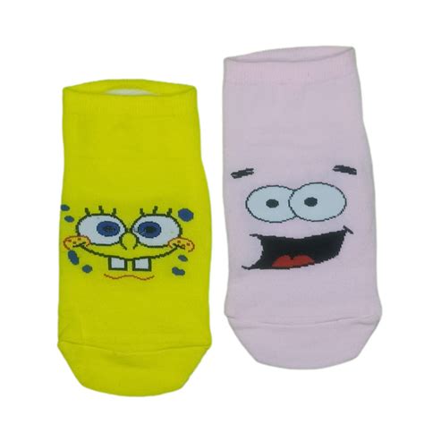قیمت و خرید جوراب ساق کوتاه زنانه مدل تا به تا باب اسفنجی و پاتریک