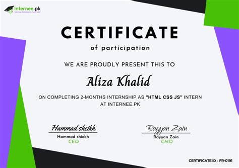Aliza Khalid On Linkedin Webdevelopment Internship Html Css Js Juw Cs Intern