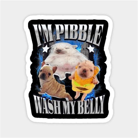 Silly Pibble Wash My Belly Clean My Belly Silly Meme Magnet Teepublic