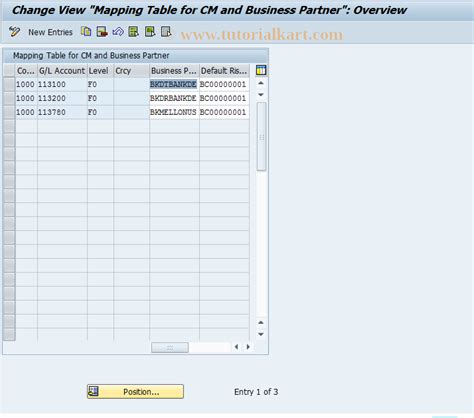Klmap Sap Tcode Assign Accounts To Business Partner Transaction Code
