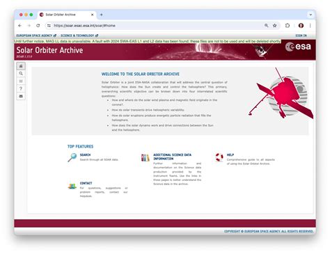 Cosmos Web Interface User Guide Solar Orbiter Archive Cosmos