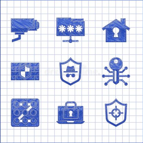 Set Incognito Mode Laptop And Lock Shield Smart Key Graphic Password Protection With Brick