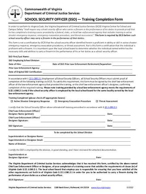 Fillable Online School Security Officer Sso Re Certification Application Fax Email Print