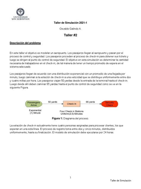 Taller 2 Software Simio Pdf Simulación Experimentar