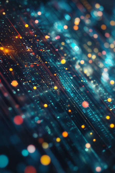 Abstract Data Visualization Concept For Iot Systems And Technologies Stock Illustration