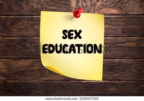 Sex Education Wood Background Note Stock Illustration 2258437003