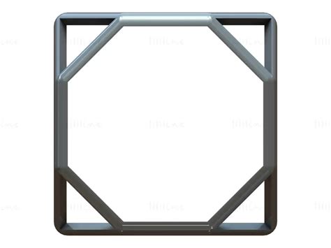 Wireframe Shape Truncated Cube 3d Printing Model Stl
