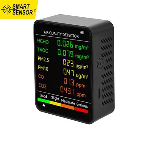 Smart Sensor 6 In 1 Pm2 5 Pm10 Hcho Tvoc Co Co2 Multifunctional Air Quality Detector Co Carbon