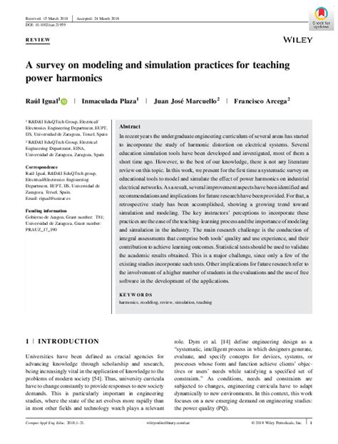 pdf a survey on modeling and simulation practices for teaching power