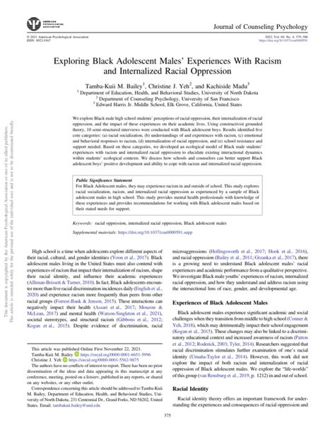 Black Male Internalized Oppression Pdf