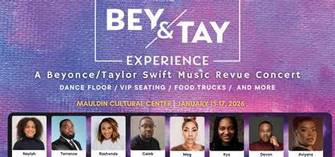 Things To Do The Bey And Tay Experience Celebrates The Music Of Beyonce