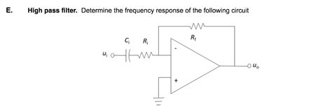 Solved Determine The Frequency Response Of The Following