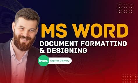 Do Microsoft Word Document Formatting Editing And Design Template By