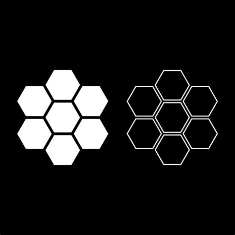 Hexagonal Technology Concept Hexagon Six Items Bee Sota Geometry Six Sided Polygon Set Icon