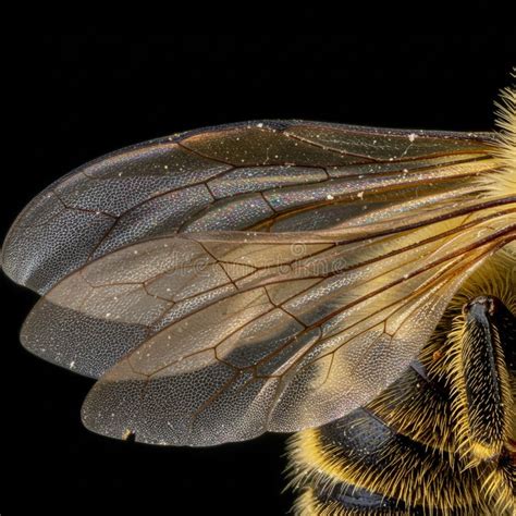 Close Up Of A Bee S Wing Shows Intricate Details And Delicate Structure