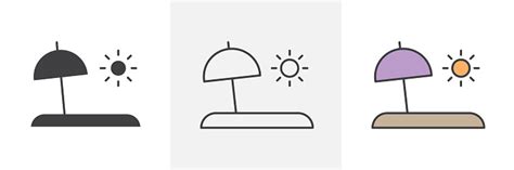 해변 아이콘 벡터는 검은 색과 컬러 버전으로 설정되었습니다 0명에 대한 스톡 벡터 아트 및 기타 이미지 0명 갈매기 고체 Istock