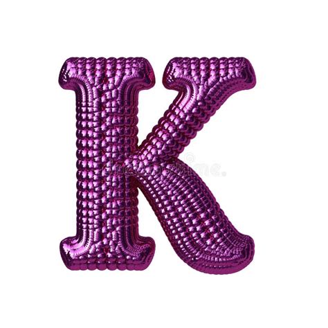 Symbol Made Of Purple Balloons Letter K Stock Vector Illustration Of