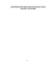 HANDWRITTEN DIGIT RECOGNITION USING NEURAL NETWORK Docx HANDWRITTEN DIGIT RECOGNITION USING