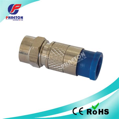Rg6 Rg11 Rf Compression Cable Connector For Coaxial Cable Rg6 Connector And Cable Connector