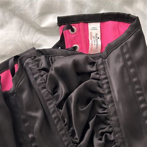 Ann Summers Womens Black Corset Depop
