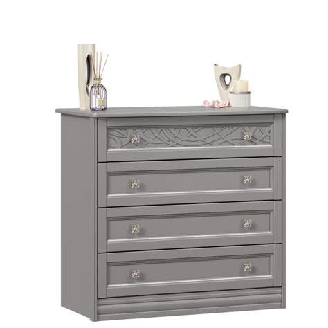 Джулия Комод с 4 ящиками Оникс Серый ЛД 695 040 000