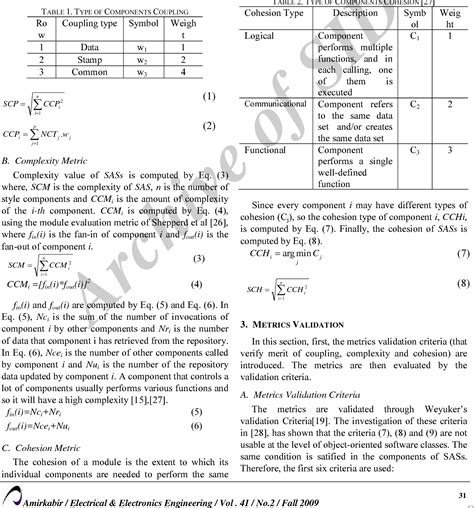 Table 1 From A Quantitative Evaluation Of Maintainability Of Software