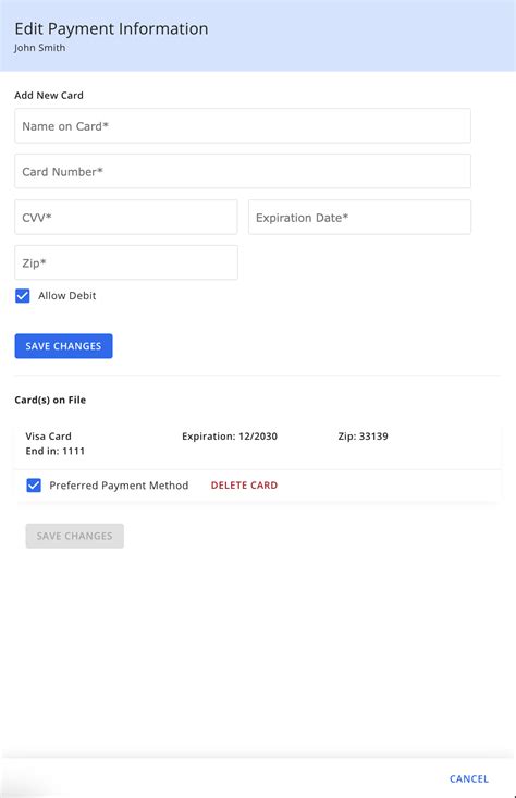 Adddelete A Payment Method Dealerware