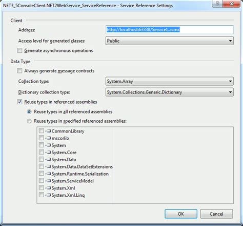 Net 2 Asmx Web Service Invoked Via Net 35 Service Reference