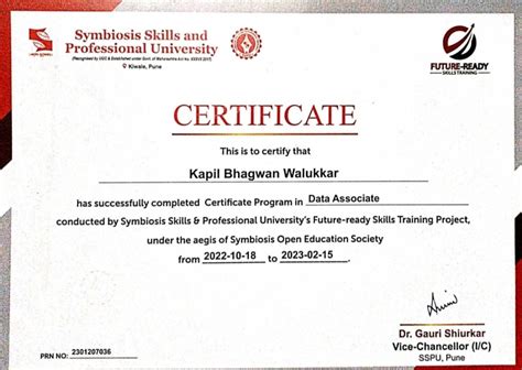 Kapil Walukkar On Linkedin Dataanalyst Datascience Certificate