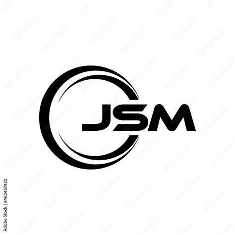 Jsm Letter Logo Design With White Background In Illustrator Vector