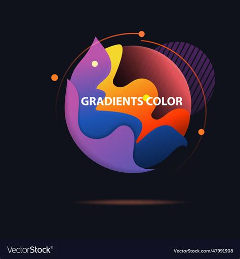Abstract Colorful Circle Gradient In Sphere Of Vector Image