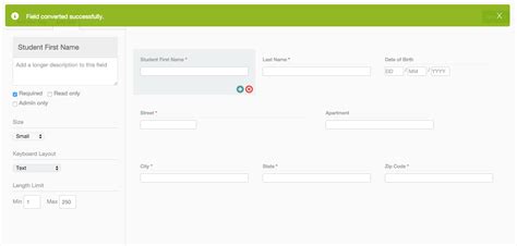 Manage Editing A Custom Form Converting Existing Fields To Standard Fields Schoolmint Support