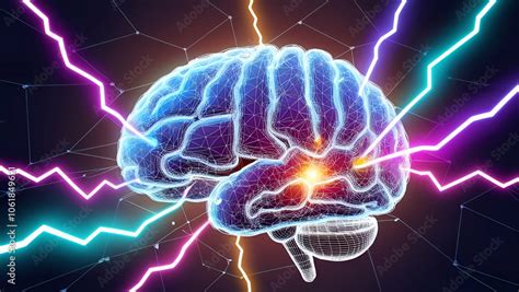 Human Brain Digital Glowing Brain Artificial Intelligence Mind Knowledge Education
