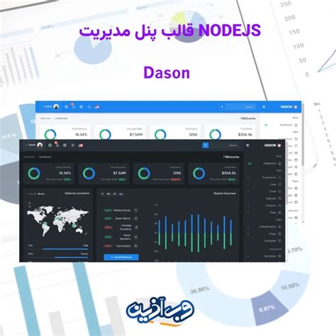 خرید و قیمت قالب Nodejs داشبورد مدیریت Dason ترب