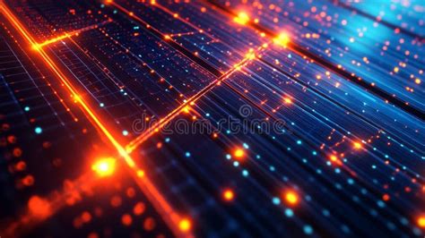 Quantum Dot Transistor Technology In High Efficiency Solar Panel Design Stock Illustration